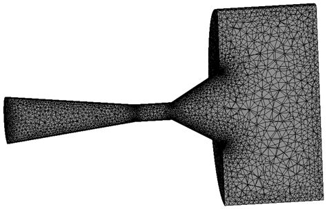 numerical simulation of flow field of submerged angular cavitation nozzle