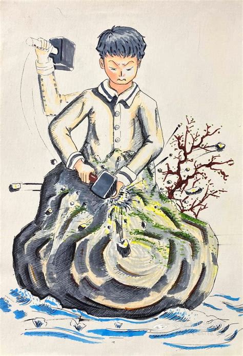 雕刻自己少儿画苑国际少儿书画大赛作品赏析 中国少儿艺教网 资讯