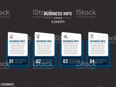 아이콘이 있는 벡터 일러스트인 인포그래픽 디자인 템플릿입니다 워크플로 레이아웃 다이어그램 연례 보고서 웹 디자인에 사용할 수 있습니다 0명에 대한 스톡 벡터 아트 및 기타