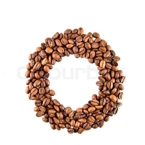 Kaffee Buchstaben auf weißem isoliert Stock Bild Colourbox