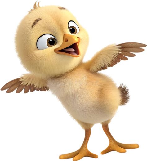 A Playful Animated Chick Character Full Of Charm Stock Photo Illustration Of Personality