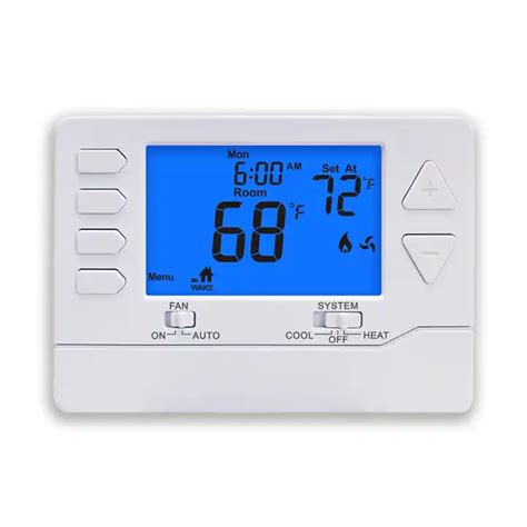White 24v 1 Heat 1 Cool Air Conditioner Controller Heat Pump Thermostat