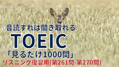 TOEICリスニングまとめリスニングチャレンジ毎回音読してた方は楽勝です復習用第261問 第270問問題解説動画は概要欄から
