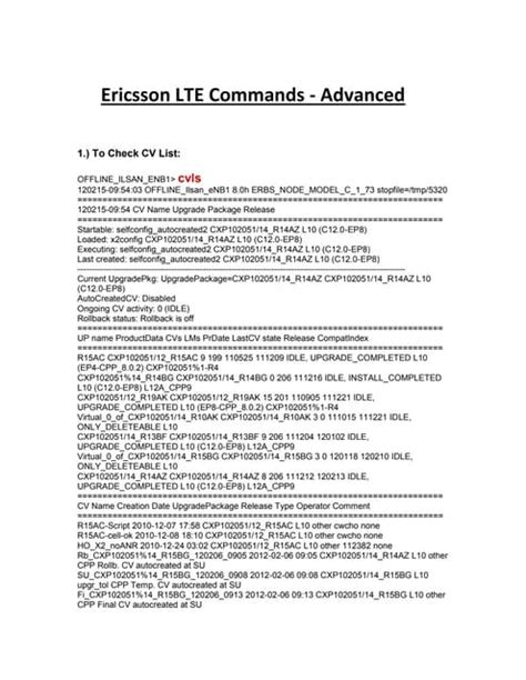 Baseband 6630 Moshell Commands Pdf