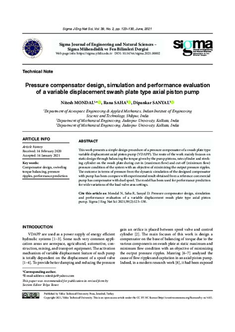Pdf Pressure Compensator Design Simulation And Performance