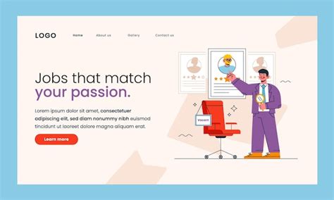 Free Vector Flat Design Job Fair Brochure Template