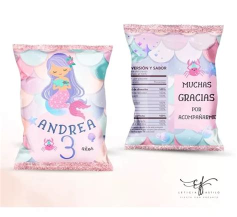 Bolsas De Papas Personalizadas Chip Bags Sirena Pz Meses Sin Intereses