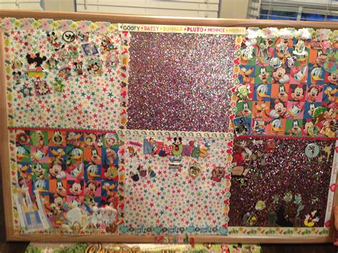 Diy Disney Pin Board Hot Glue Scrap Book Paper To A Cork Board With