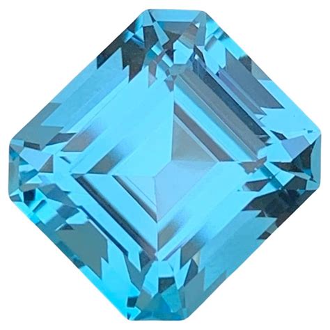 12 30 Carat Amazing Blue Topaz Baguette Shape Gem For Necklace For Sale