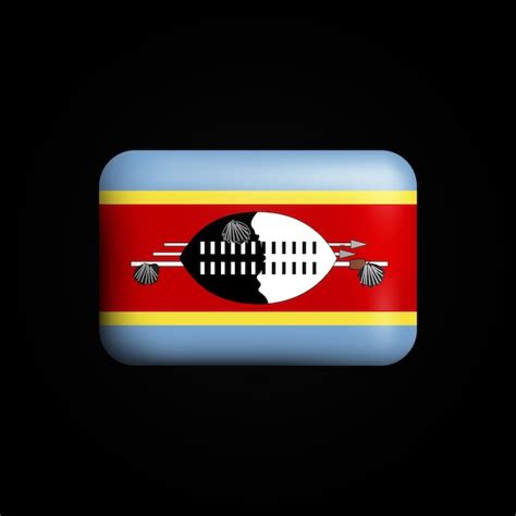 Eswatini Flagge 3d Symbol Nationalflagge Von Eswatini Premium Vektor