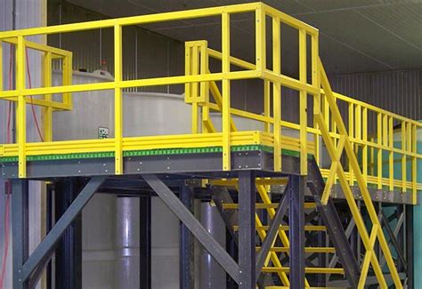 Fiberglass Work Platform Grp Step Over Platform Non Slip