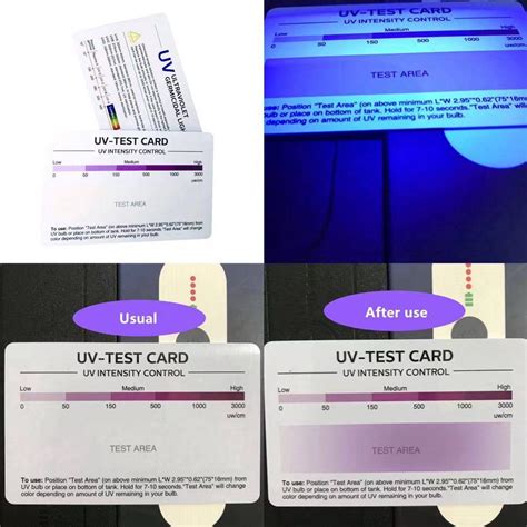 Ultraviolet UV Test Card Reusable UVC Ultraviolet Test Sun Protection Card For UV Reusable UV