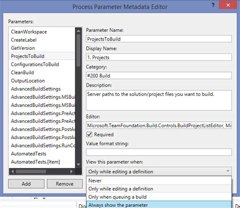 Msbuild Can Tfs 2013 Build Open A Popup On Start Of Build Stack