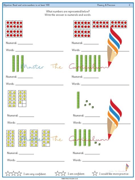 Read And Write Numbers To At Least 100 In Numerals And In Words Archives Master The Curriculum