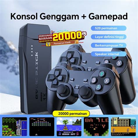 Jual Game Stick 4k Gaming Permainan Konsol Video 64g Bawaan 20300 Game Konsol Game Genggam Retro