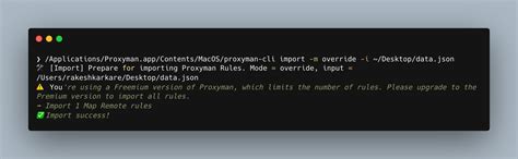 How Can I Import Settings For Remote Map Using Proxyman Cli · Issue