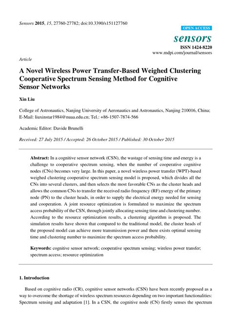 pdf a novel wireless power transfer based weighed clustering
