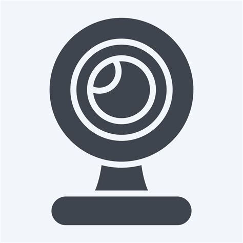 Icon Webcam Suitable For Computer Components Symbol Glyph Style Simple Design Editable