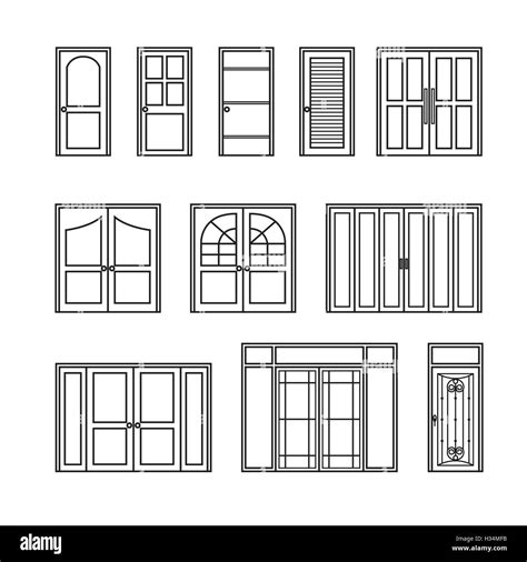 Door Vector Set Stock Vector Image Art Alamy