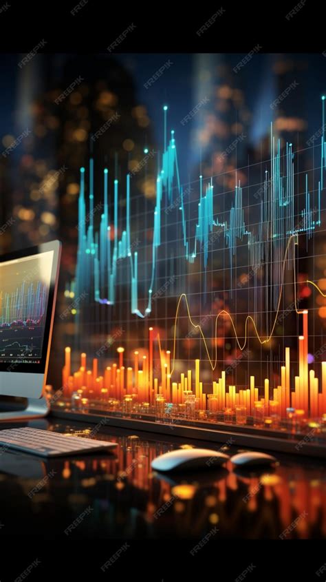 Premium Ai Image Dynamic Business Analytics Cartoon Style Digital Chart Background With