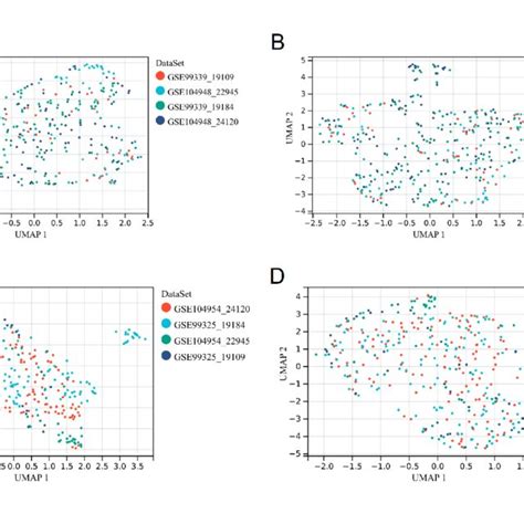Merging Datasets And Removing Batch Effect A The UMAP Of Sample