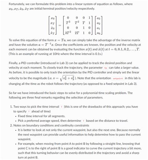 generate smooth trajectories using polynomial time