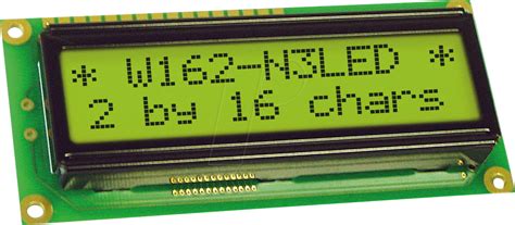 Lcd Pm 2x16 6 H Lcd Module 2x16 H 5 6mm Ye Gn W Backl At Reichelt Elektronik