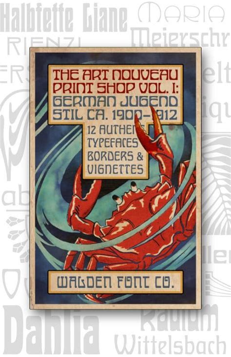 The Art Nouveau Printshop Volume 1 Art Nouveau Historical Fonts