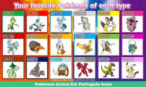 Evolução dos meus pokemons favoritos de cada tipo Pokémon Amino Em
