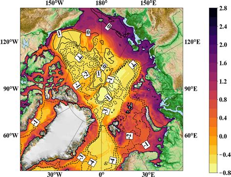 Contours Of The Mean Barotropic Streamfunction In Sv In The Arctic Download Scientific
