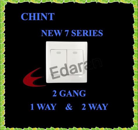 Chint New 7 2 Gang 1 Way And 2 Gang 2 Way Switch Lazada