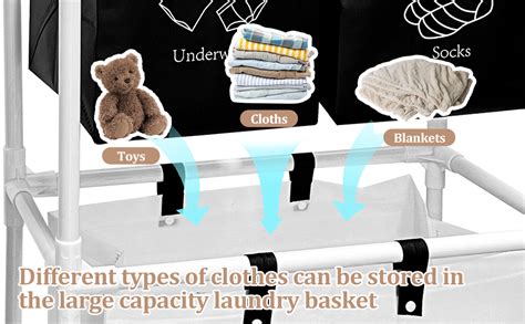 Laundry Hamperlaundry Sorter 3 Section Laundry Hamper With