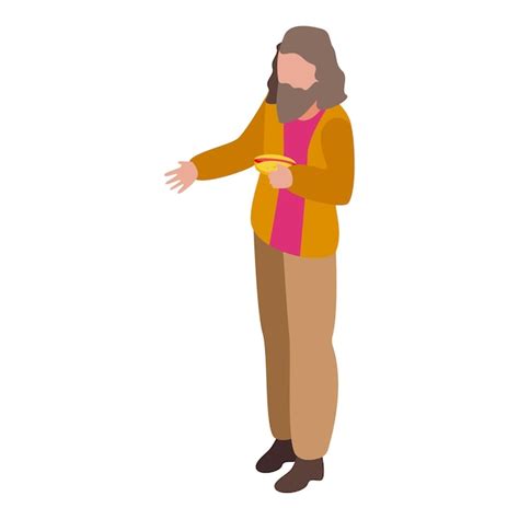 Sin Icono De Persona Descuidada En Casa Isométrica De Sin Icono De