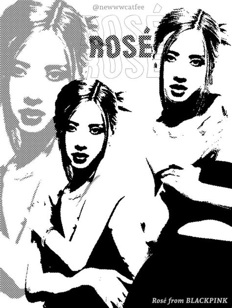 Rosé Blackpink Y2k Posters Graphic Poster Texture Graphic Design