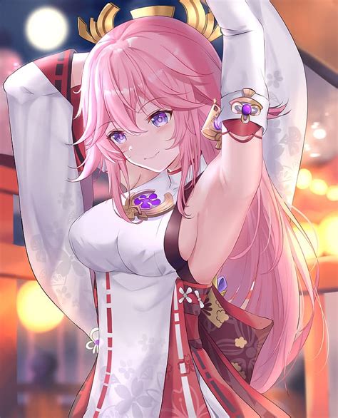 原神インパクト、 八重神子、 Hdデスクトップの壁紙 Wallpaperbetter