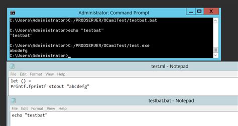 Php Cannot Redirect The Output Of An Ocaml Bytecode To A File In Windows Server Stack Overflow