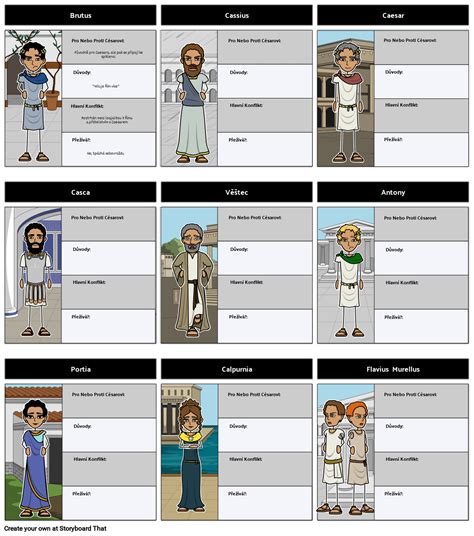 Tragédie Julius Caesar Mapa Znaků Storyboard Per Cs Examples