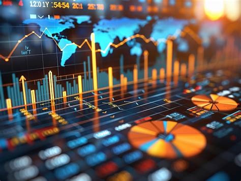 Global Financial Market Data Displaying Charts And Graphs Premium Ai Generated Image