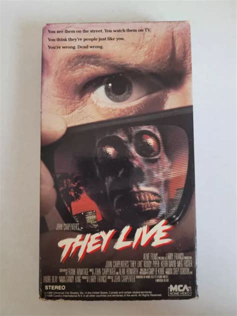 THEY LIVE VHS 1989 MCA Home Video JOHN CARPENTER Horror Sci Fi Cult 72