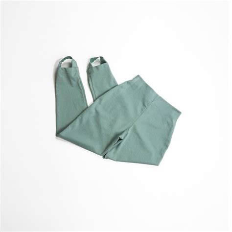Sage Green Stirrup Pants 90s Stretch Leggings