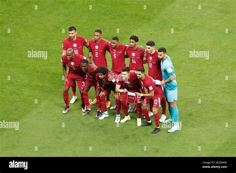 Al Khor Qatar 20th Nov 2022 Qatar Team Group Line Up Qat Football