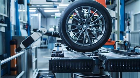 Premium Photo Automated Wheel Durability Testing Rig In Industrial