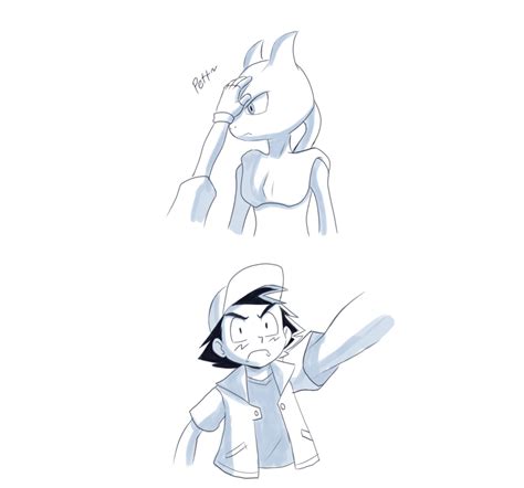 I Draw Way Too Much Ok But Like How Would Mew And Mewtwo React To