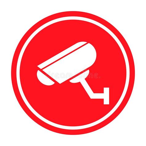 闭闭路电视摄像机图标cctv视频保护报警矢量图插图图 向量例证 插画 包括有 查出 图象 标签 控制 287931489