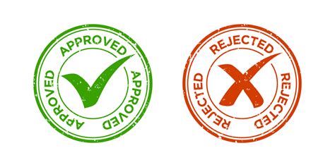 Approved And Rejected Stamp Design Element Suitable For Websites