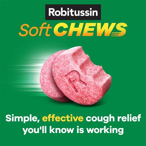 Robitussin Soft Chews Long Acting Cough Relief Shop Cough Cold And Flu At H E B