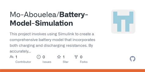 GitHub Mo Abouelea Battery Model Simulation This Project Involves