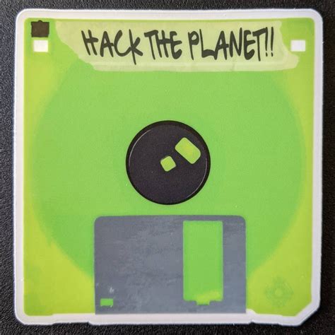 Hack The Planet Clear Sticker Hacking Hacker Floppy Disk Etsy De