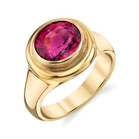 Pink Tourmaline Ring Palladium Fine Jewelry