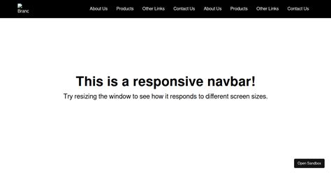 Tailwind Navbar React Examples Codesandbox